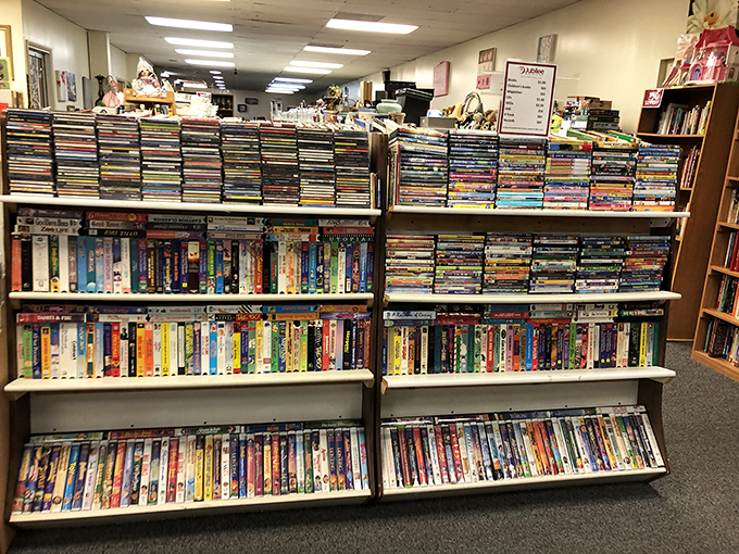 The DVD collection: a Netflix queue from 2008 materialized into physical form. Remember when we actually had to stand up to change movies?