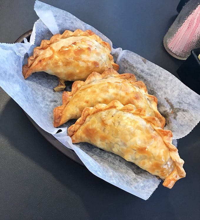 Golden-brown empanadas with perfectly crimped edges&mdash;like little treasure chests filled with savory fillings instead of gold doubloons. Actually, I prefer these.