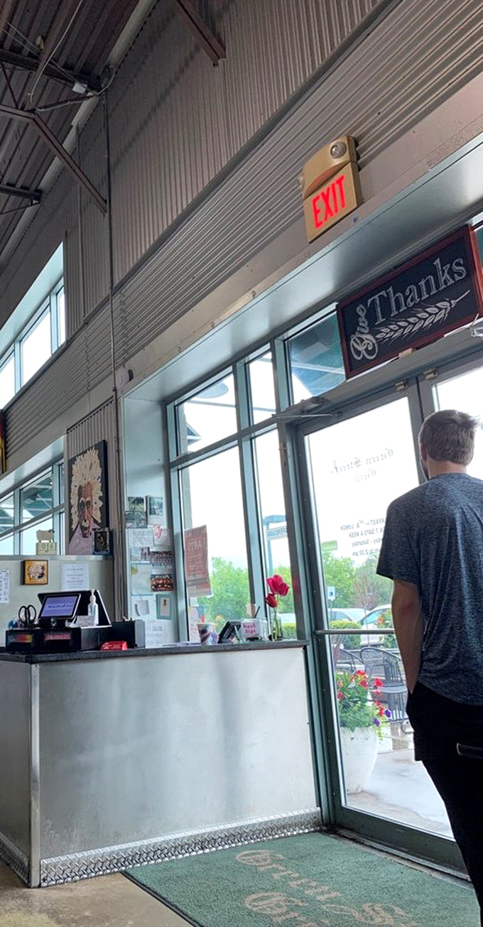Even the exit at Green Street Grill feels welcoming, with a "Give Thanks" sign reminding you to appreciate good food and good company.