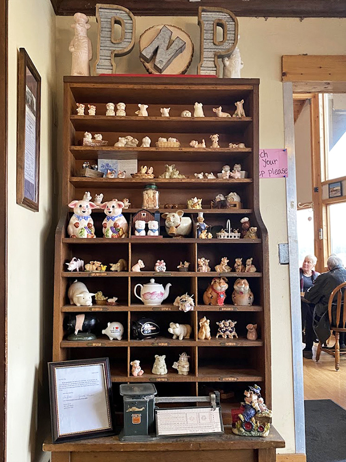 Not just pig figurines&mdash;a shrine to porcine perfection. This collection tells you they're serious about their namesake animal in all the right ways.