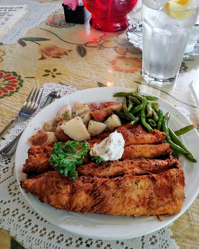 Fish so perfectly cooked it makes you wonder if there's a mermaid in the kitchen. Those green beans and potatoes aren't just sides&mdash;they're supporting actors deserving their own awards.