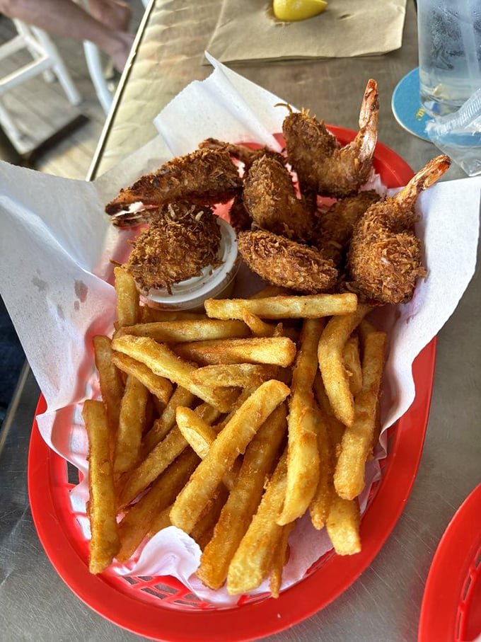 Coconut shrimp that crunch like a satisfying beach day &ndash; golden, crispy, and making you wonder why you'd eat shrimp any other way.
