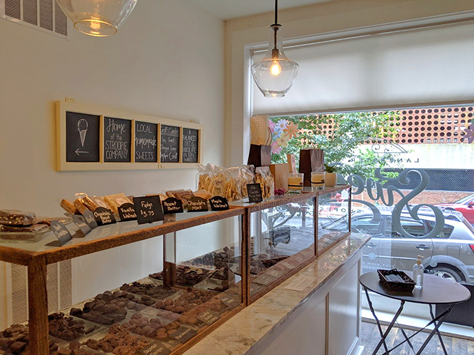 The kind of dessert display that makes grown adults forget their manners and start pointing like excited children.