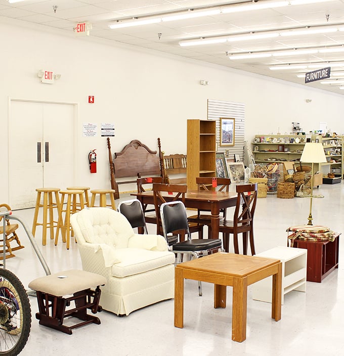 Furniture that tells stories. That white armchair has probably heard more family secrets than most therapists&mdash;and now it could hear yours!