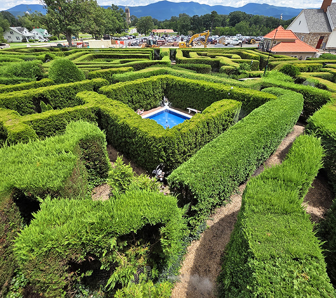 The Garden Maze offers above-ground adventure after subterranean exploration. Getting lost has never been so beautifully structured.