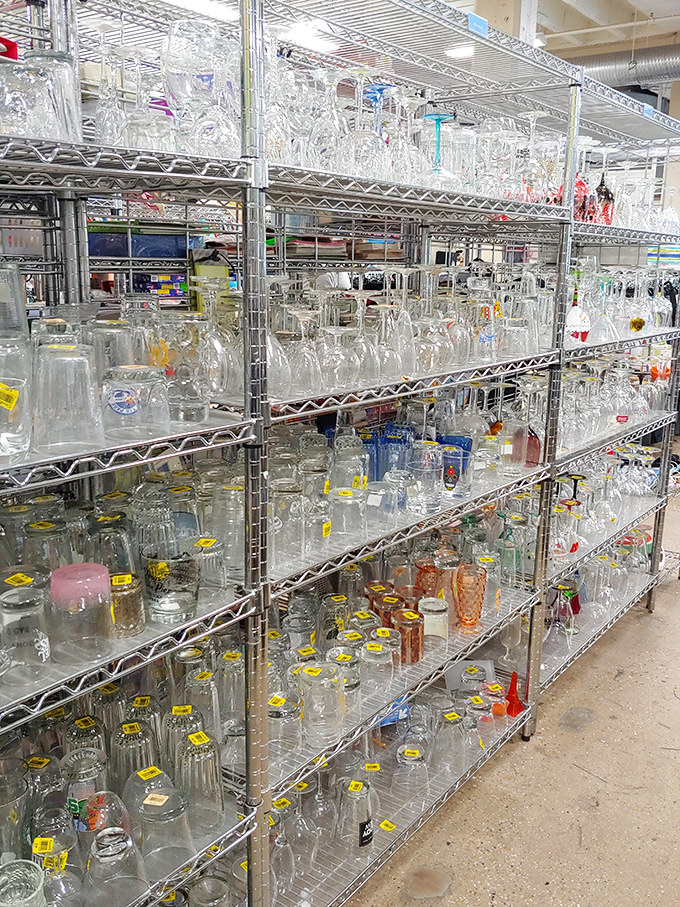 Crystal and glassware galore! One person's downsizing becomes another's chance to finally host that grown-up dinner party.