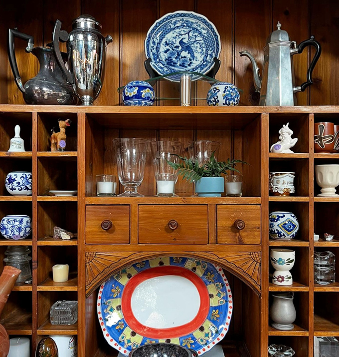 This isn't just dishware&mdash;it's a curated collection of blue-and-white porcelain dreams alongside mid-century serving pieces waiting for their second act.