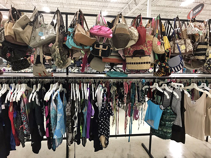 Handbag heaven hovers above a sea of tops&mdash;where designer knockoffs and genuine finds hang together in fashionable democracy.