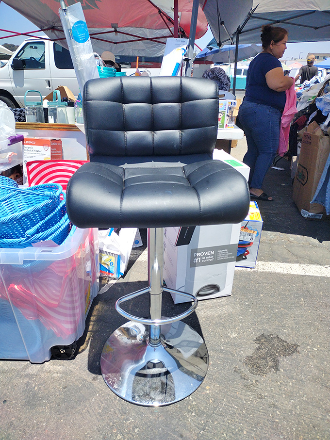 The throne of impulse purchases beckons. This sleek bar stool might not be on your shopping list, but suddenly your kitchen counter feels incomplete without it.