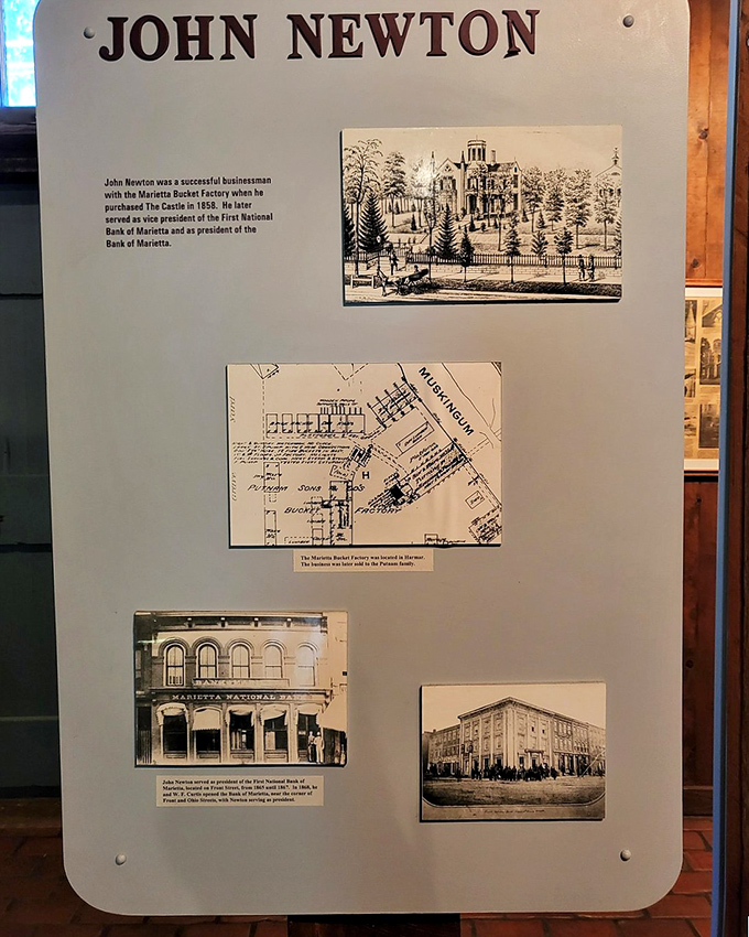 John Newton's legacy displayed for modern visitors. From businessman to banker, his story represents the entrepreneurial spirit that built Marietta.
