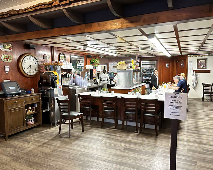 Where strangers become friends over coffee and pancakes. The wood-paneled walls have heard thousands of "mmms" and "you've got to try this."