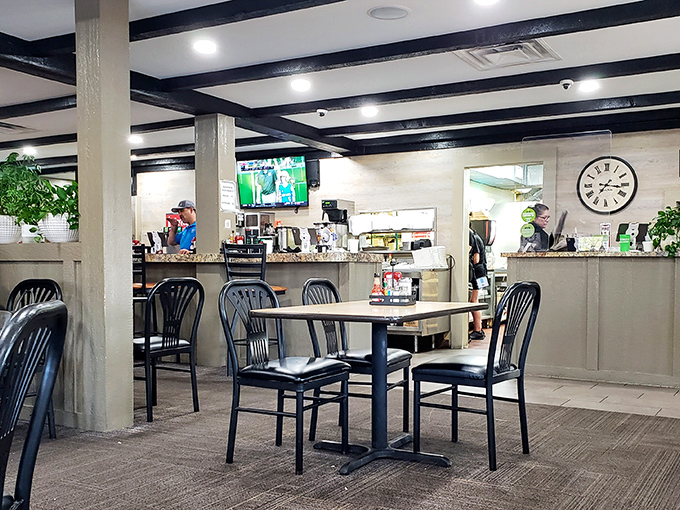 The dining room has that "lived-in comfort" that fancy restaurants spend thousands trying to recreate but can never quite capture.