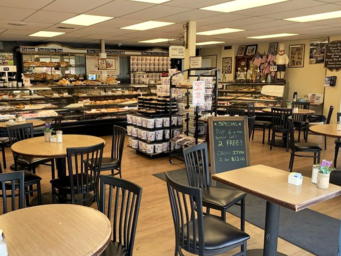 Where display cases meet dining space &ndash; the perfect setup for the inevitable "I'll just have one more" moment that happens to everyone.