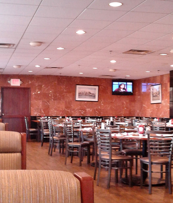 The dining room balances that fine line between spacious and cozy, where families gather and memories are made over plates of comfort food.