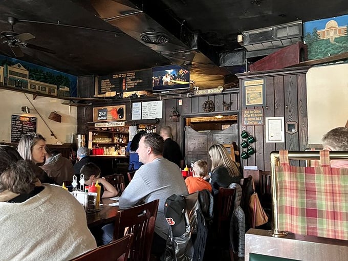 The dining room hums with conversation and clinking silverware &ndash; a soundtrack as comforting as the food being served.