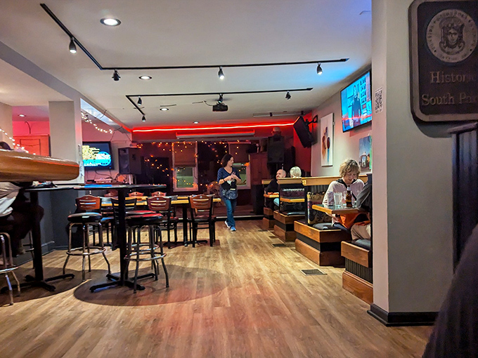 The interior balances tavern coziness with enough space to breathe &ndash; no pretentious design elements, just a room that says "stay awhile" without saying a word.