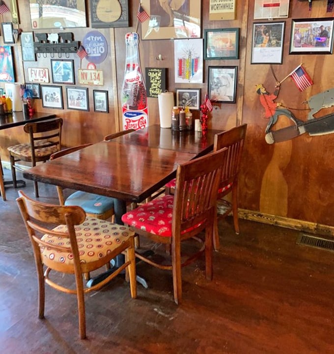 Another angle of barbecue paradise. The mismatched chairs aren't a mistake&mdash;they're an invitation to stay awhile and make yourself at home.