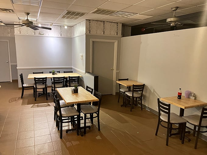 Another angle of the dining room where countless "mmms" and "you've got to try this" conversations have echoed off these simple walls.