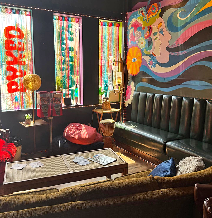 The living room you wish you had&mdash;complete with beaded curtains that separate you from the real world and its distinct lack of amazing pizza.