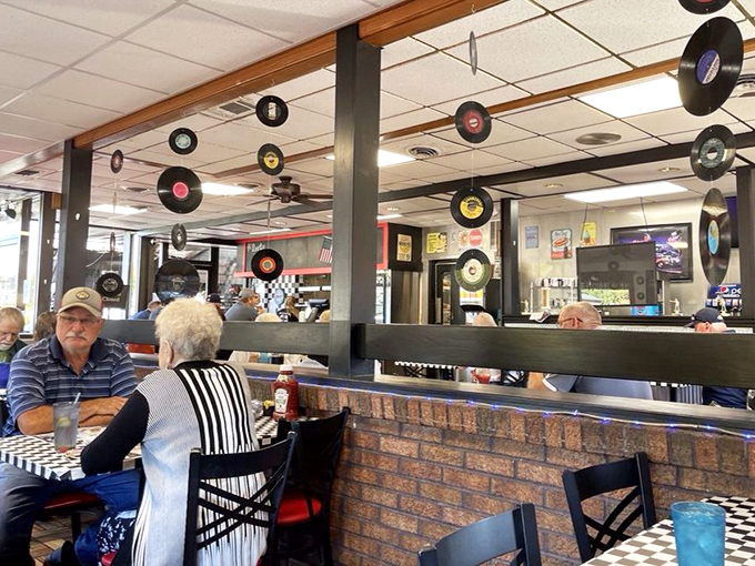 The dining room where vinyl records aren't just decoration but conversation starters&mdash;"Remember this one?" is heard as often as "Pass the ketchup."
