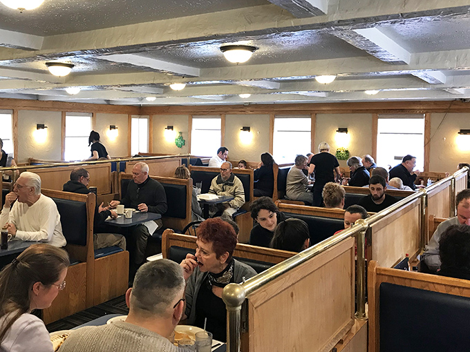 Weekend mornings transform this space into Cleveland's living room, where the soundtrack is coffee cups clinking and breakfast orders being called.