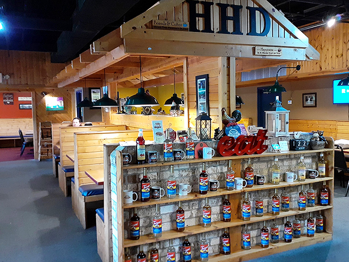 The "DINER" sign isn't just decoration&mdash;it's a promise. Wood paneling and pendant lights create the perfect backdrop for memorable meals.