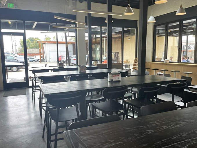 Clean lines, modern simplicity, and all the focus on what matters &ndash; the food. A dining room that doesn't distract from the main event.