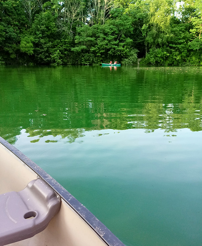 The emerald waters beckon paddlers to explore hidden coves. Social distancing was never this scenic or serene.