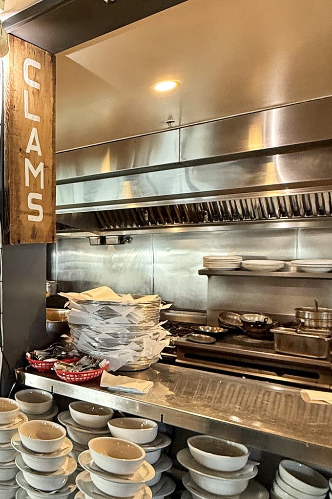 Behind the scenes, Sam's kitchen operates like a well-orchestrated symphony of sizzling seafood and culinary passion.