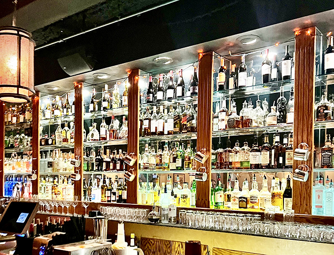 This impressive bar collection could stock a cruise ship or cure any landlocked dining blues.