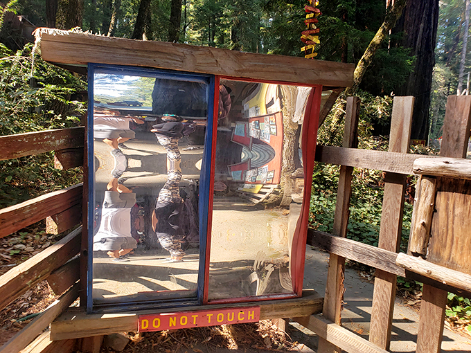 These funhouse mirrors transform visitors into impossible shapes &ndash; proving you don't need Instagram filters to distort reality.