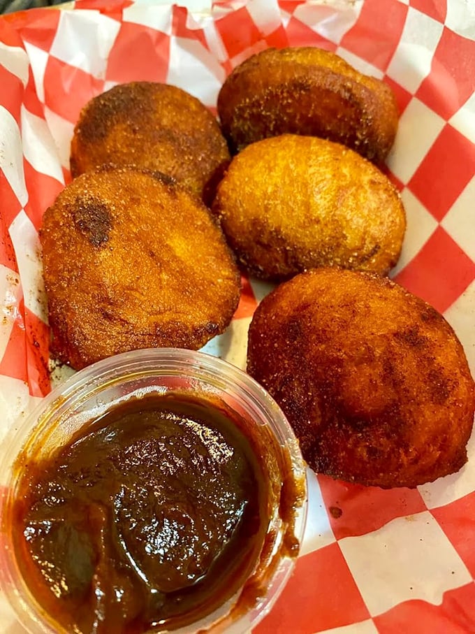 These golden-fried fritters with dipping sauce are like edible poker chips&mdash;you can't stop at just one.