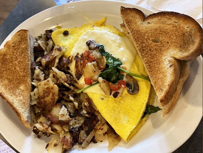 This omelet doesn't just contain vegetables&mdash;it embraces them in a fluffy yellow blanket of breakfast bliss.