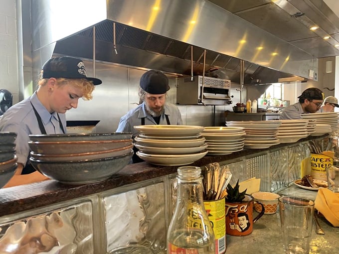 The kitchen crew works their magic in plain view&mdash;culinary transparency that adds seasoning to the experience beyond just salt and pepper.