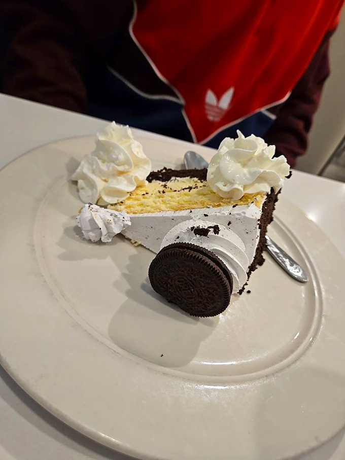 Oreo cheesecake that makes dieting tomorrow seem like a perfectly reasonable compromise. Worth every delicious calorie and momentary guilt.