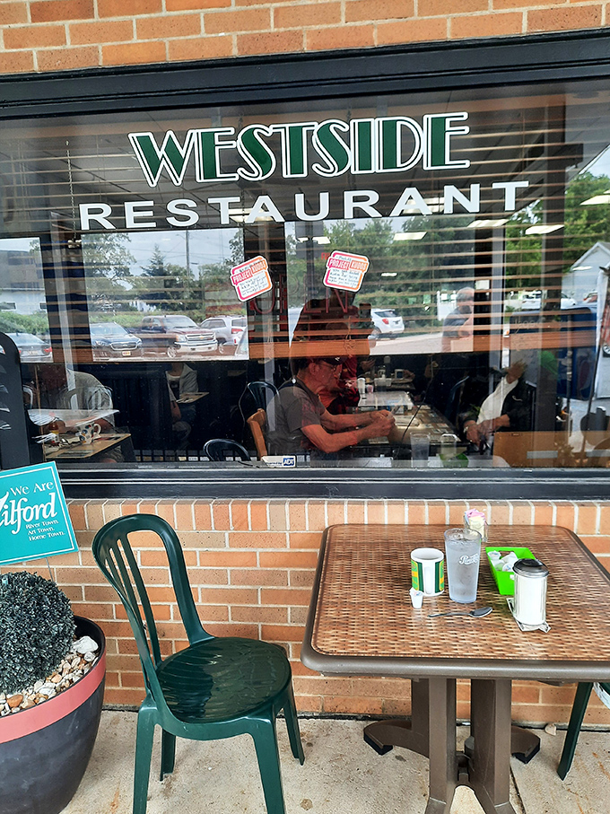 Outdoor seating where you can watch Milford go by while enjoying coffee that tastes like it was made specifically for you.