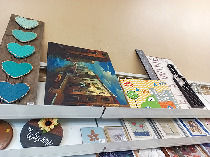 Wall art that ranges from "someone's Italian vacation" to "kindergarten masterpiece," all seeking walls that appreciate eclectic charm.