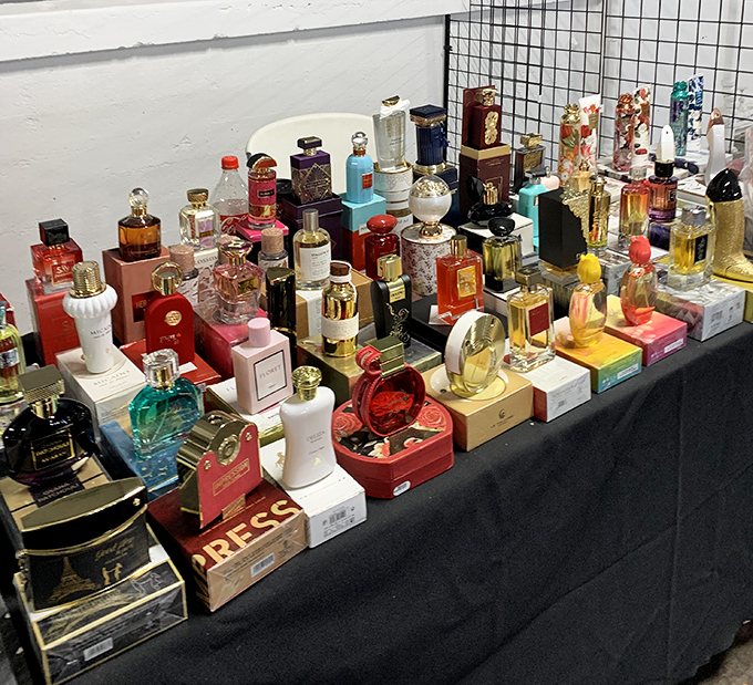 Fragrance heaven! This perfume display could rival department store counters, offering scented treasures at prices that won't make your wallet weep.