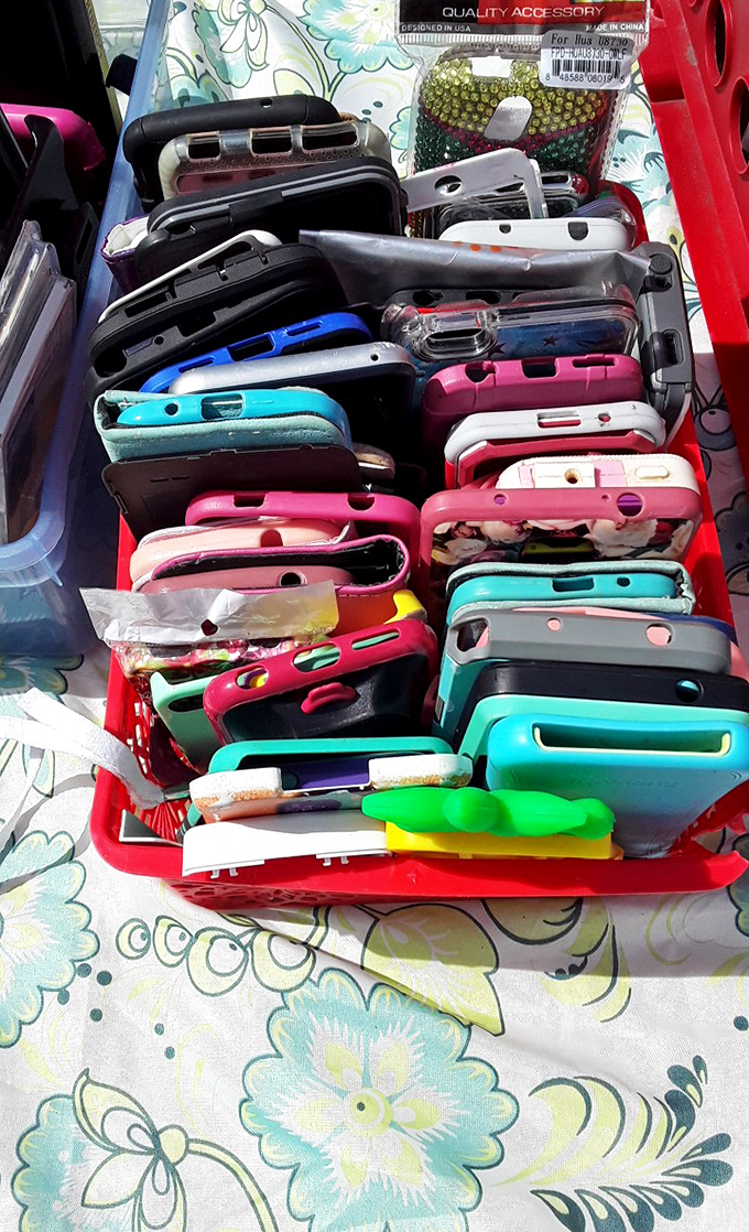 A technicolor sea of phone cases&mdash;technological fashion statements at prices that won't require calling your accountant afterward.
