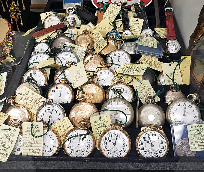 Time literally stands still in this collection of pocket watches, each one carrying stories of appointments kept and missed across generations.
