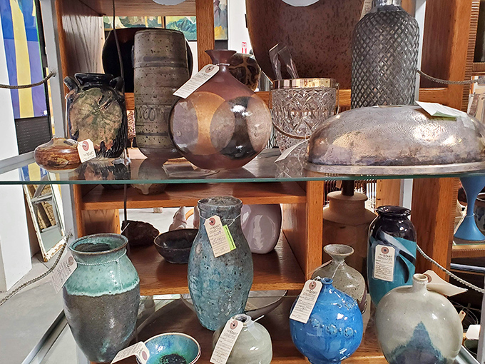 Ceramic vessels in ocean blues and sandy neutrals&mdash;California's coastline captured in clay, ready to bring beachy vibes to any apartment.