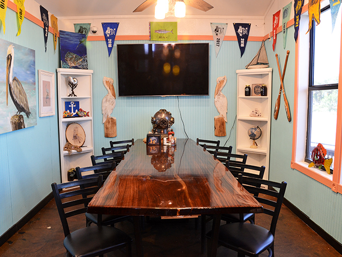 A private dining room where nautical meets nice &ndash; perfect for celebrating anything from birthdays to Tuesday's successful parallel parking job.
