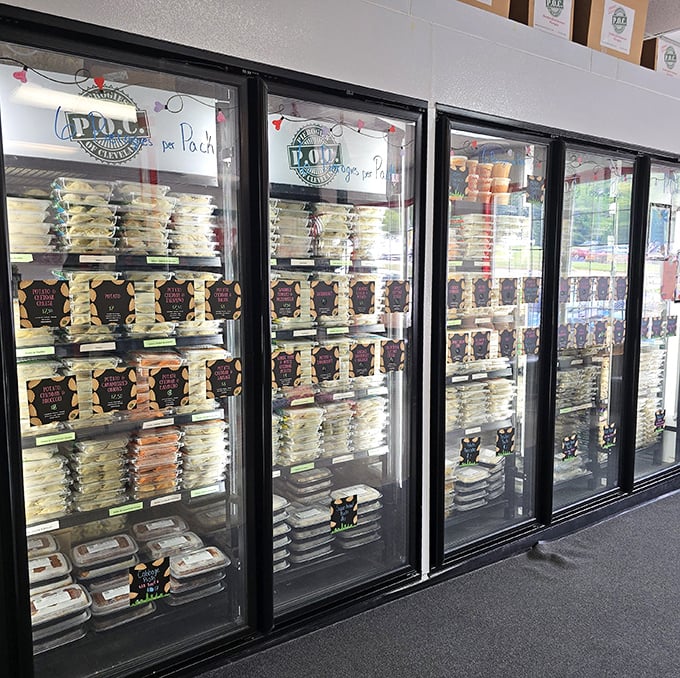 Freezer cases packed with take-home treasures&mdash;because sometimes you need emergency pierogies at 2 a.m.