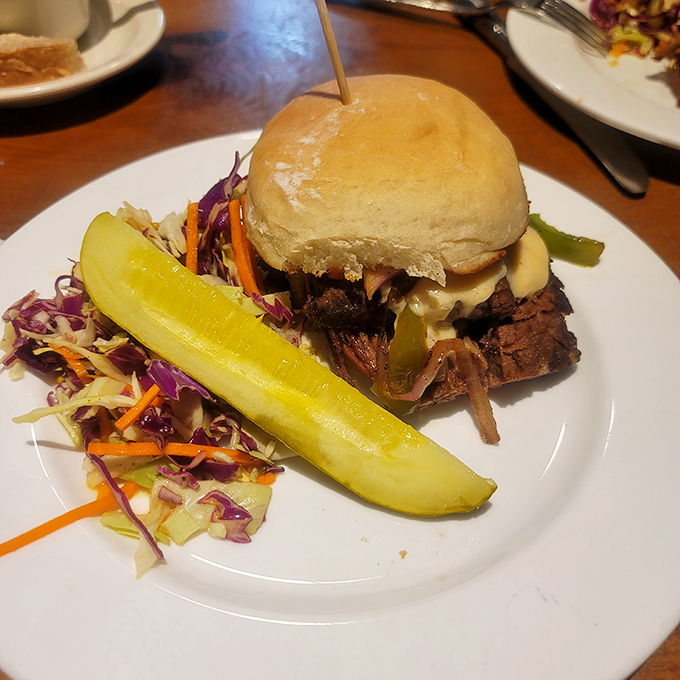 This pulled pork sandwich doesn't need fancy tricks—just honest flavor that speaks Pennsylvania's farm-to-table language fluently.