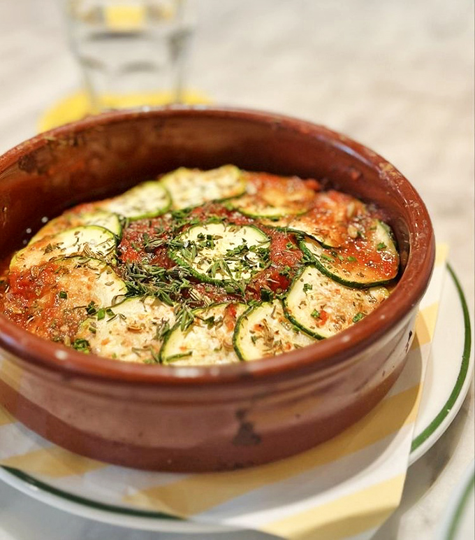 Ratatouille that would make Remy proud&mdash;summer vegetables bathed in tomato sauce and herbs. Proof that sometimes the simplest dishes require the most skill to perfect.