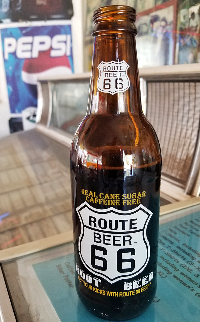 Route 66 Root Beer&mdash;because sometimes you need a sweet, fizzy companion for your journey through the American West's quirkiest landmarks.