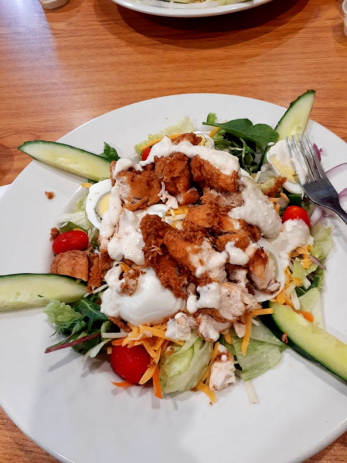 When fried chicken strips crown a fresh salad, healthy eating never tasted so wonderfully indulgent.