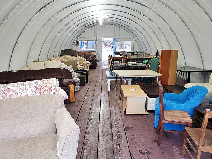 The Quonset hut of comfort&mdash;where sofas and dining sets find new homes and families create new memories.