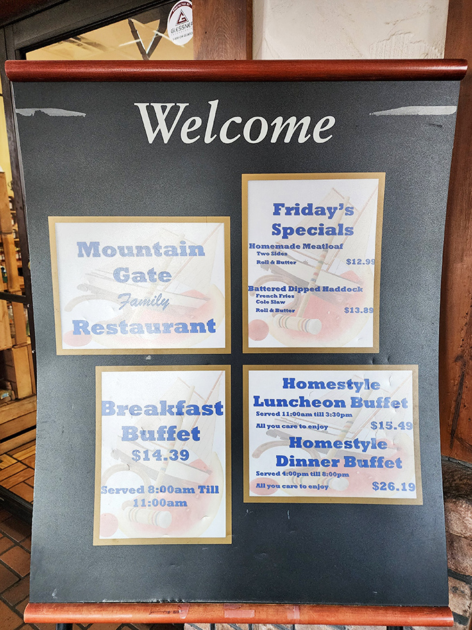 The specials board&mdash;where "Homestyle" isn't just a marketing term but a solemn promise that you'll leave feeling like you've been hugged from the inside out.
