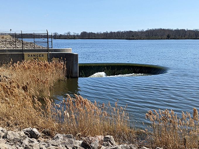 The spillway &ndash; where water performs its own version of a magic trick, disappearing over the edge in a mesmerizing display.